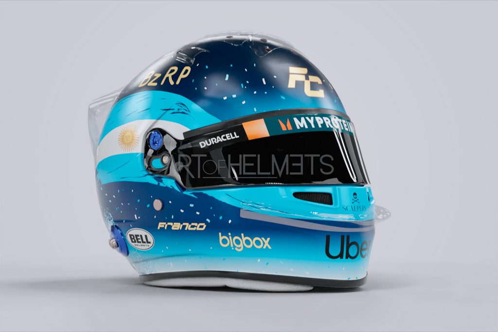 Franco Colapinto 2024 Qatar Grand Prix F1 Full-Size 1:1 Replica Helmet ...