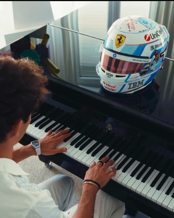 Charles Leclerc unveils his special helmet for the 2025 Monaco Grand P ...