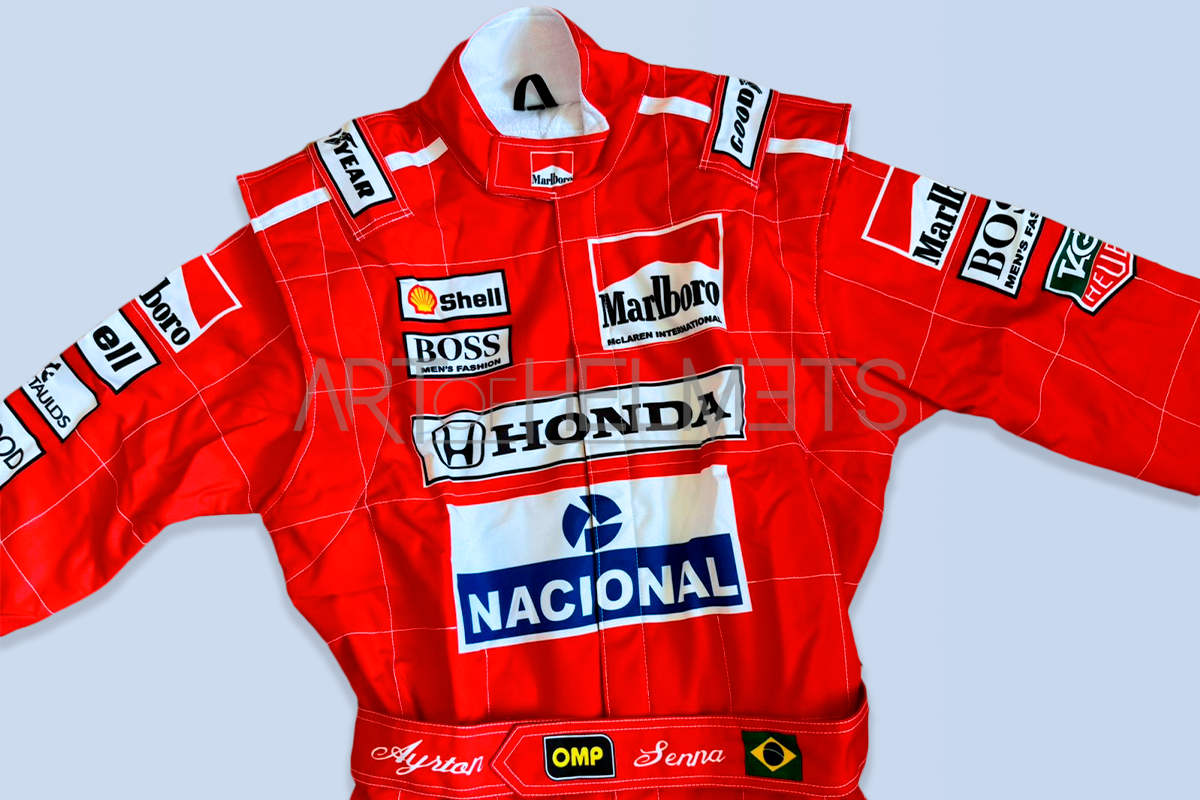 Ayrton Senna 1991 F1 Race Embroidered Suit Replica – Art of Helmets