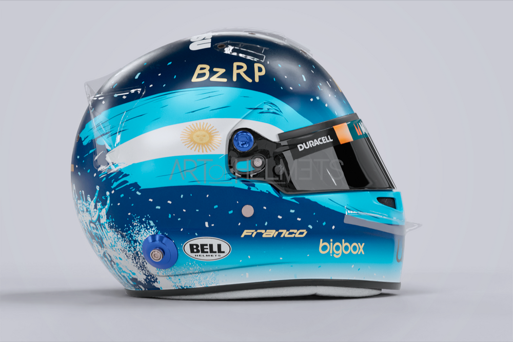 Franco Colapinto 2024 Qatar Grand Prix F1 Full-Size 1:1 Replica Helmet ...