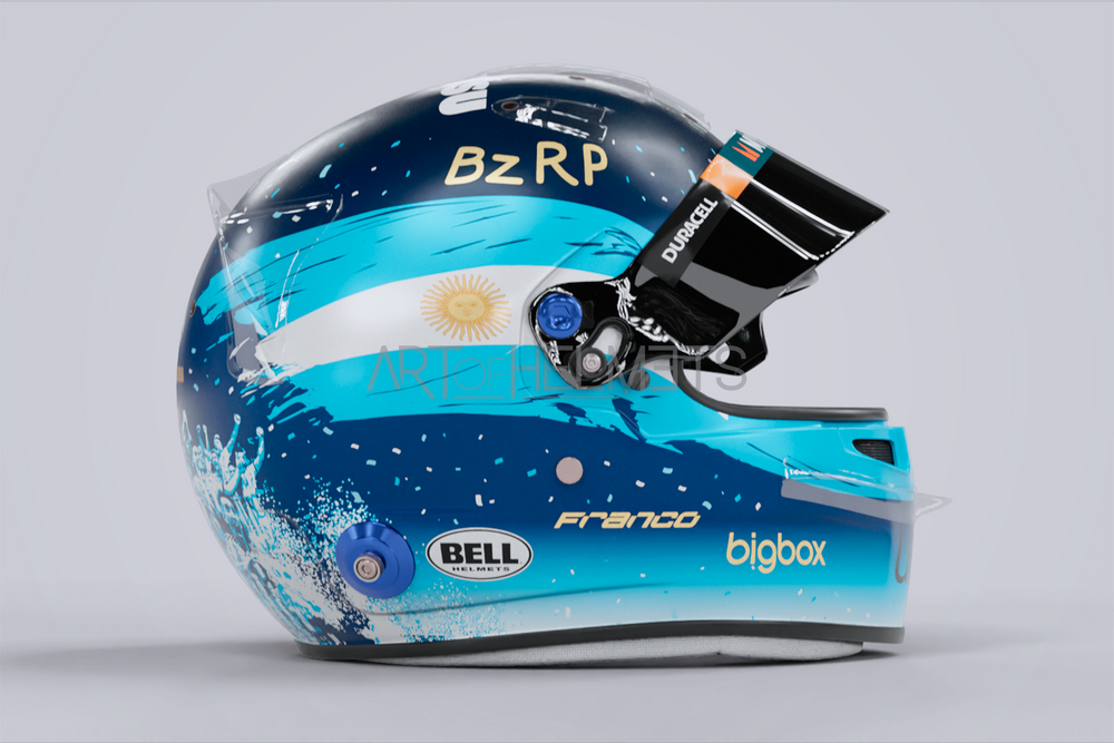 Franco Colapinto 2024 Qatar Grand Prix F1 Full-Size 1:1 Replica Helmet ...