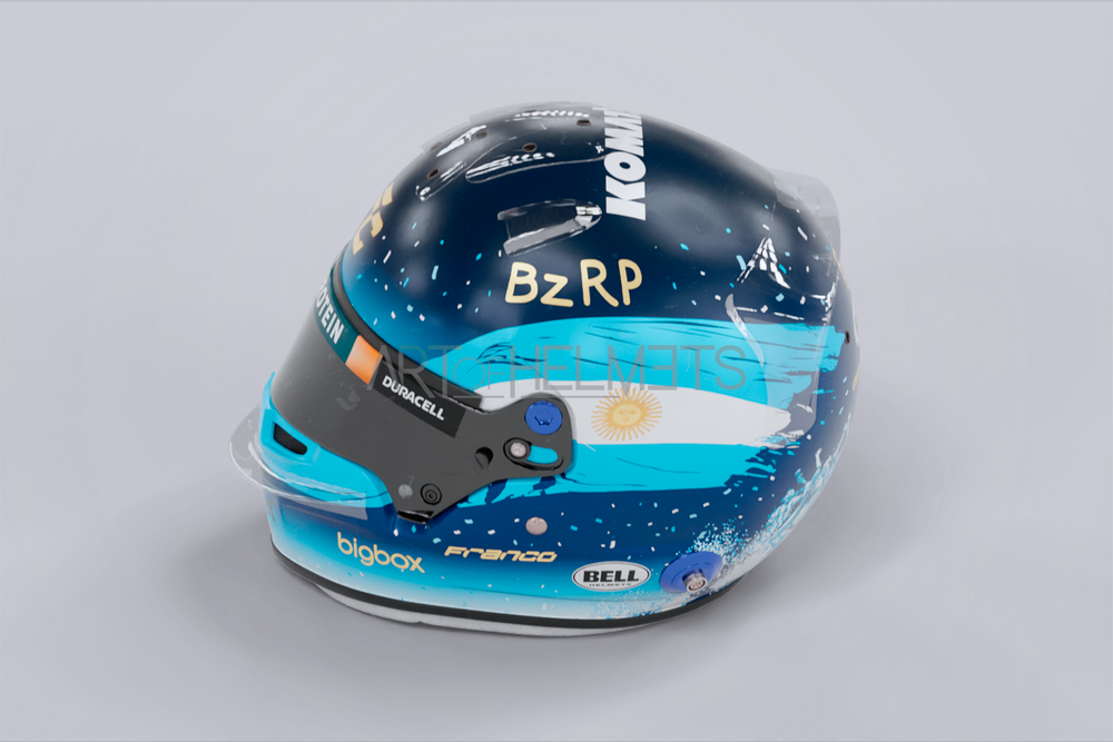 Franco Colapinto 2024 Qatar Grand Prix F1 Full-Size 1:1 Replica Helmet ...