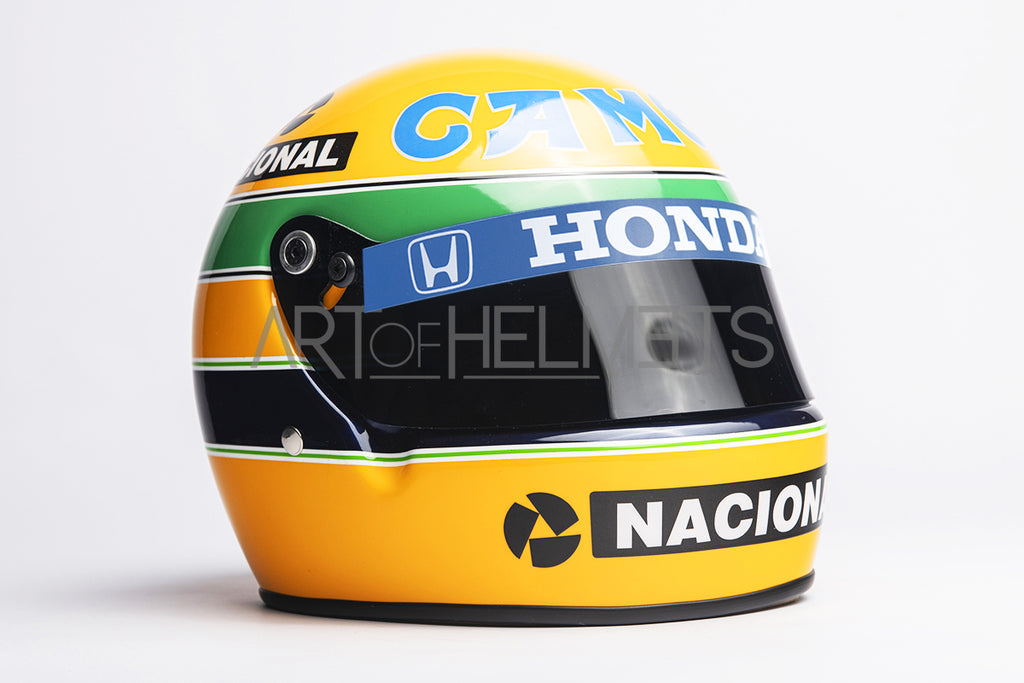 Ayrton Senna 1987 F1 Full-Size 1:1 Replica Helmet – Art of Helmets